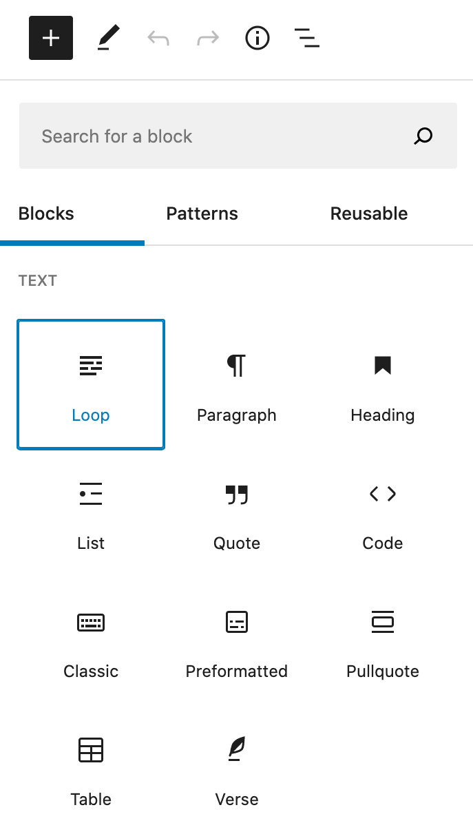 Loop Block – AVtheme